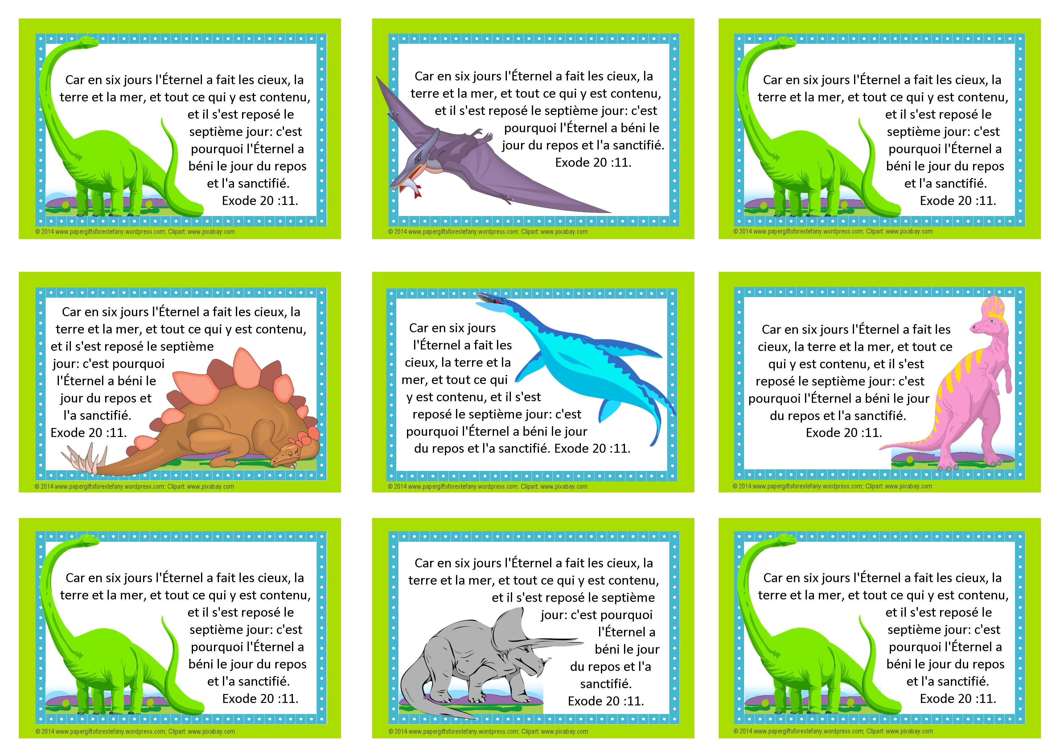 PGFE FRENCH Dinosaur Wallet Cards A4 — Postimages