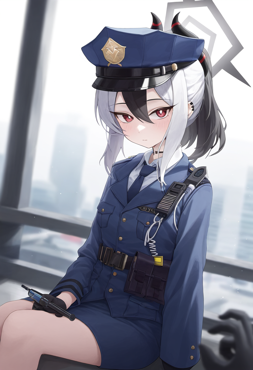 depth of field, 1girl, [kayoko (blue archive)], blue archive ...