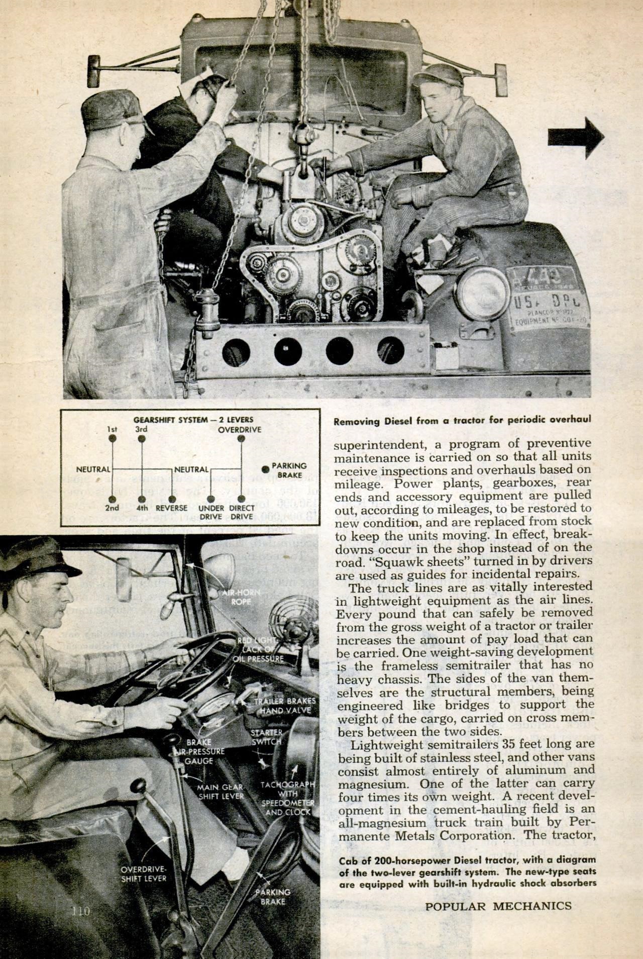 Highballing the Highway Freight Popular Mechanics Feb 1947 6 — Postimages
