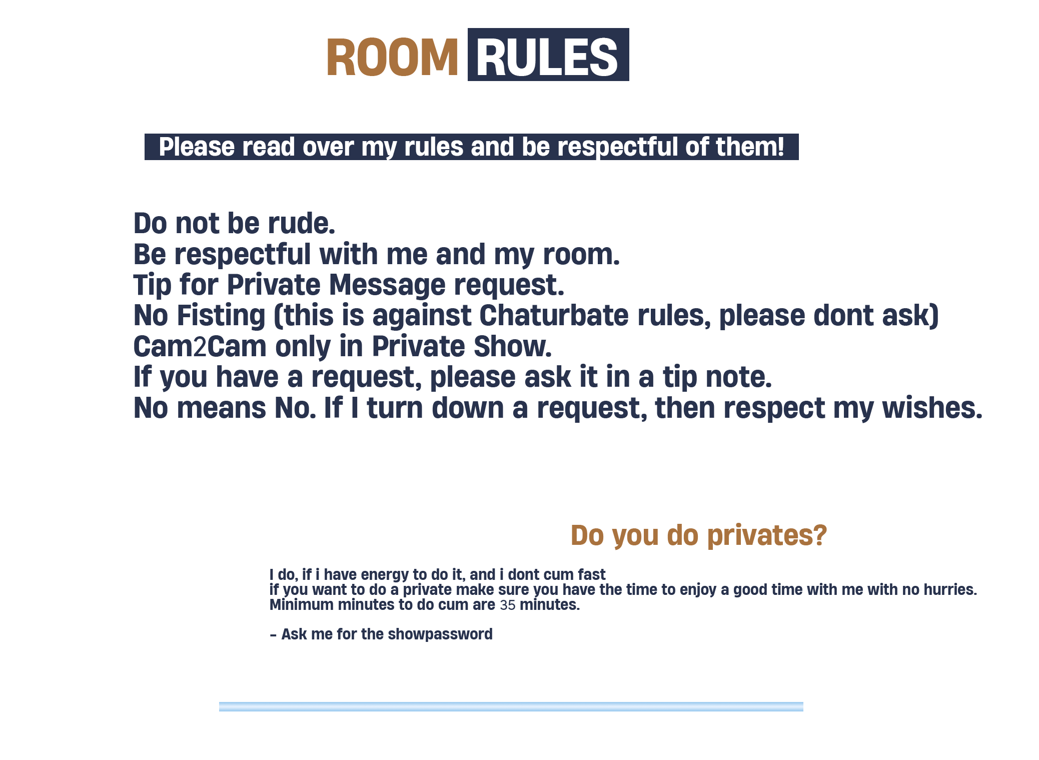 ROOM RULES — Postimages