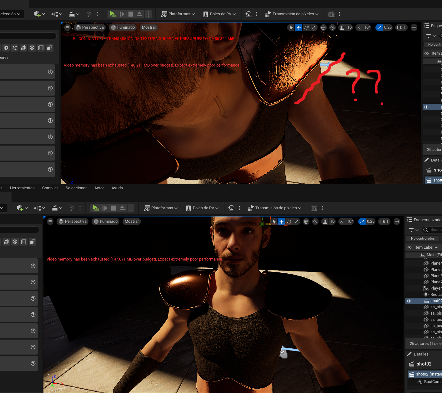When I pose my character the armor starts to deform. Is it because the way I set the weights in ...