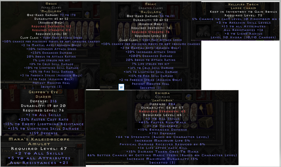 Mosaic Assassin Set Lo - Topic - d2jsp