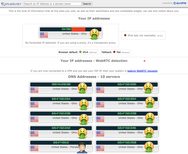 W.O.W. IP address now in.... Ohio. : r/Charleston