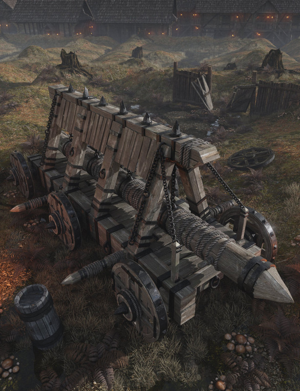 Medieval Battering Rams 2025 - Free Daz 3D Models