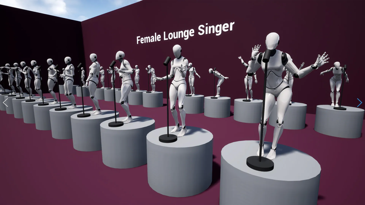 [ Unreal Engine Animation ] Female Lounge Singer 2025 - Free Daz 3D Models