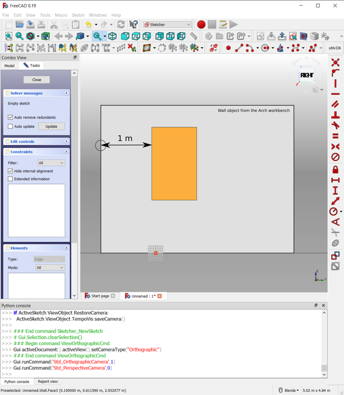 Aligning a sketch on a wall object - FreeCAD Forum