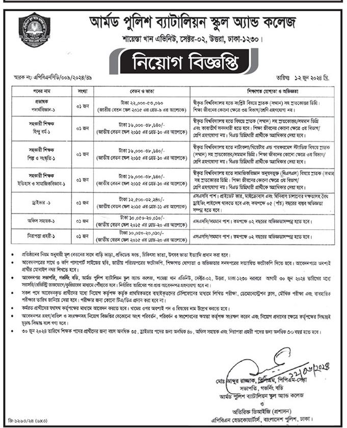 Bangladesh Police Job Circular 2024 : www.police.gov.bd Police Official ...