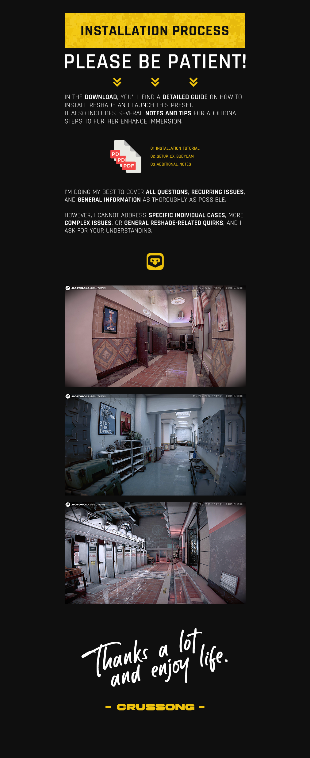 CX BODYCAM - Universal Bodycam ReShade Preset at Ready or Not Nexus ...