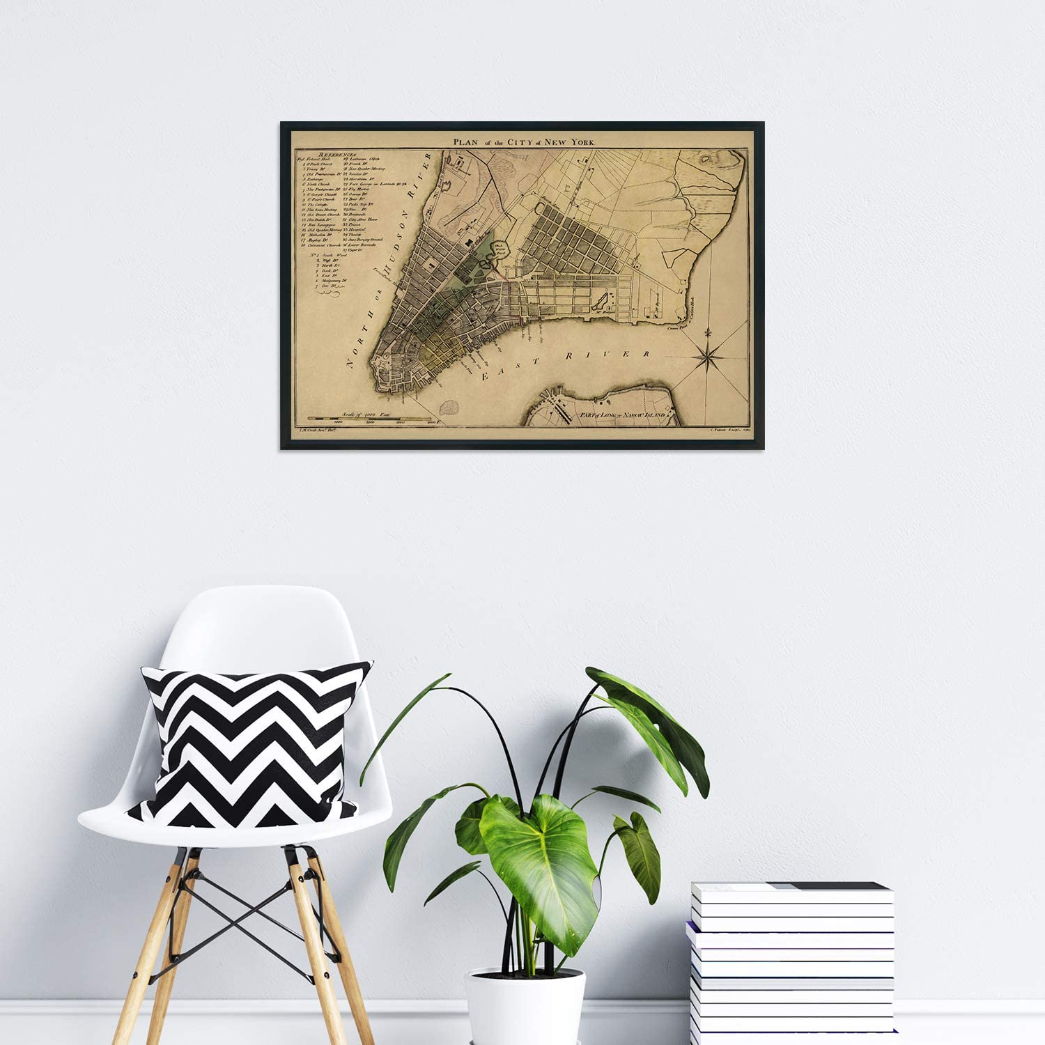 1789 Plan of New York City Map Print - Vintage Plan of New York Wall ...