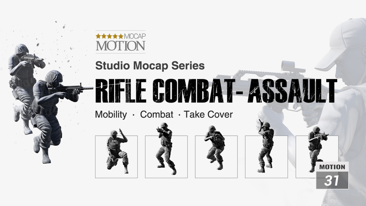 [ Reallusion Motion ] Rifle Combat - Assault 2025 - Free Daz 3D Models