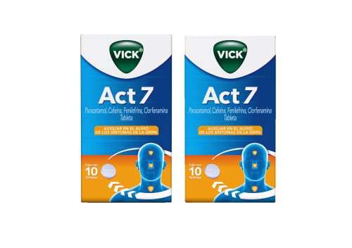 Amazon Vick ACT 7 - Antigripal - 2 Cajas de 10 Tabletas cada una