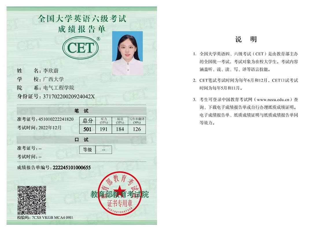 CET 6成绩证明 — Postimages