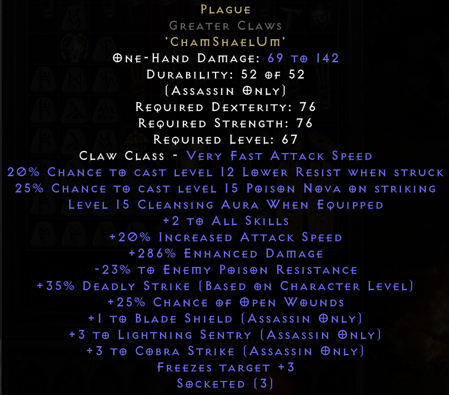 5ls Plague Greater Claw Gg Sin Hats - Topic - d2jsp