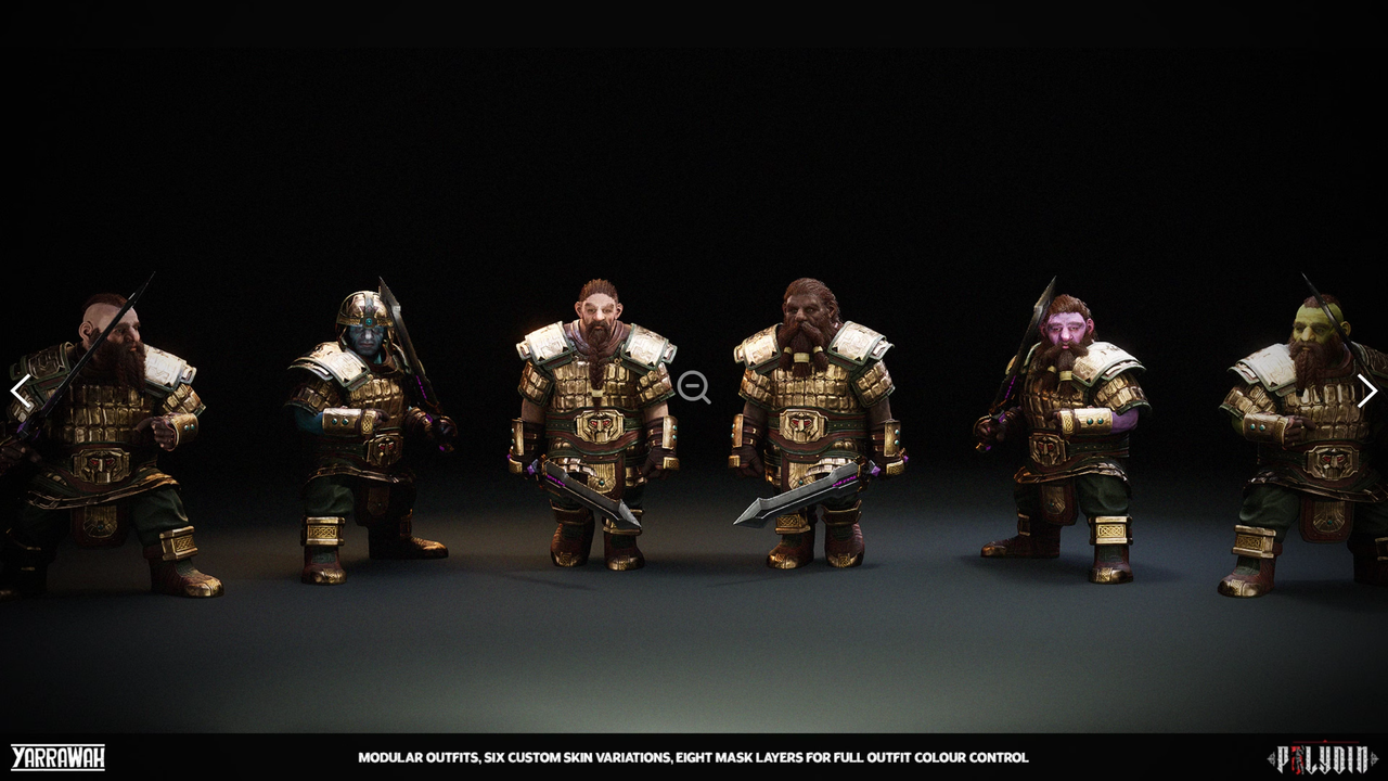 [ Unreal Engine Character ] Four Pack - Male Dwarfs - Fantasy Dwarf ...