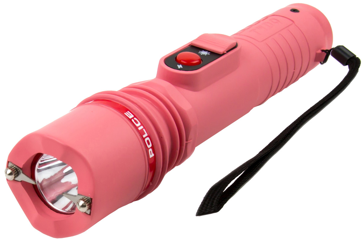 Calfvic Taser POLICE Stun Gun With Flashlight - Rechargeable & Compact ...