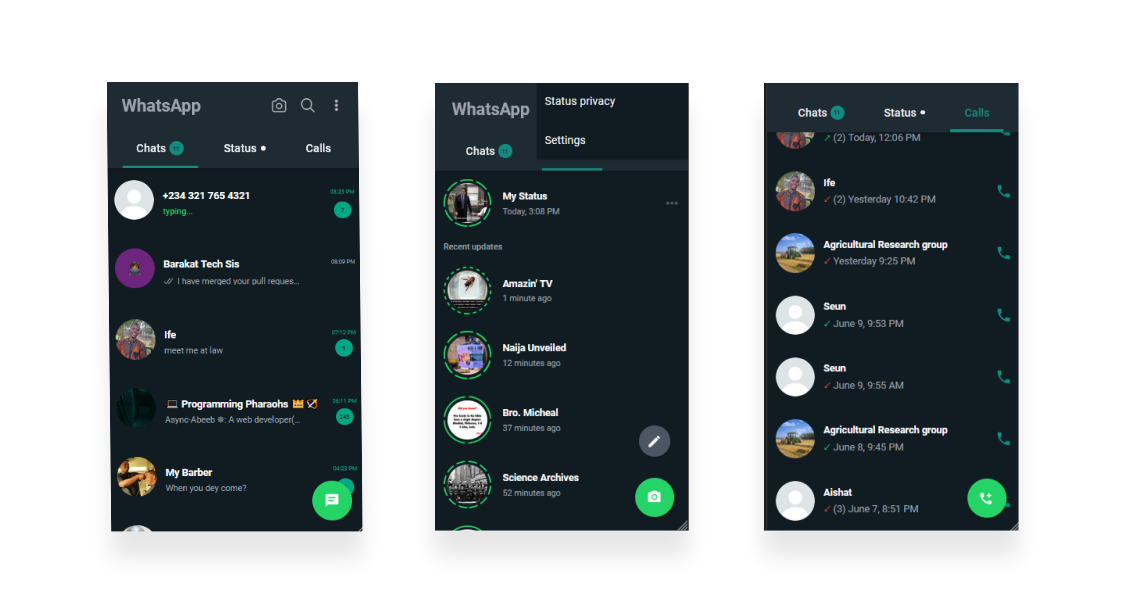 GitHub - Sovrano28/Whatsapp-UI-Clone: Design and developmenent of Whatsapp UI