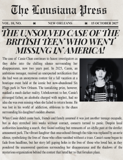 Cassie - A Trip to Die For | Royal Road