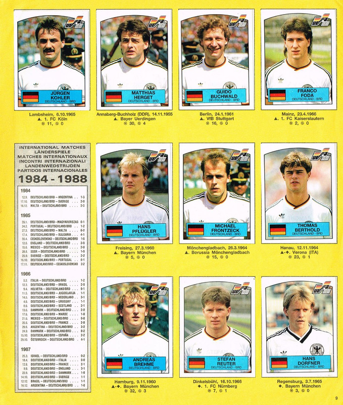 Panini UEFA Euro 1988 11 — Postimages