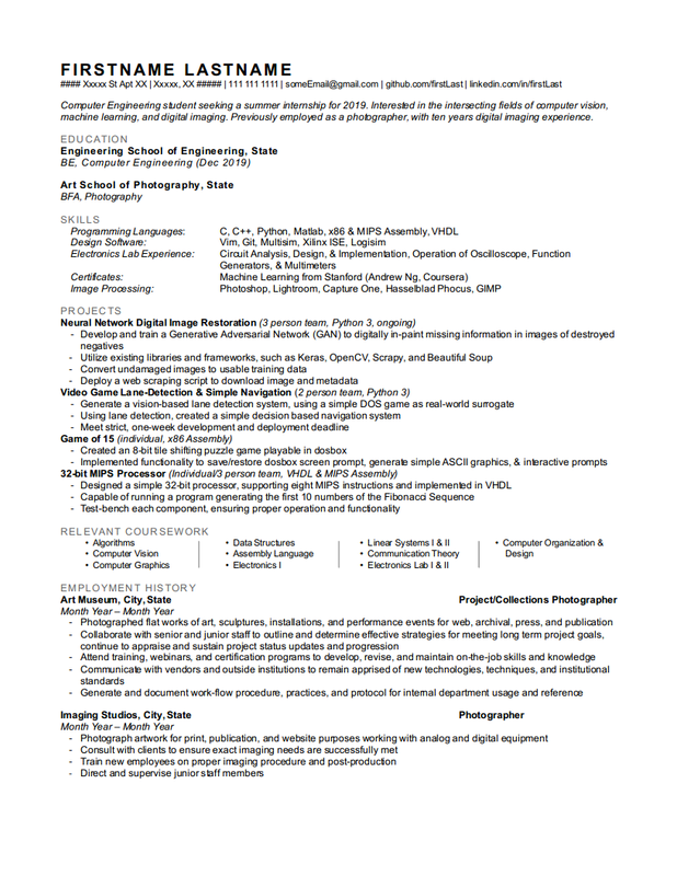 Anonymous 2019 Resume — Postimages
