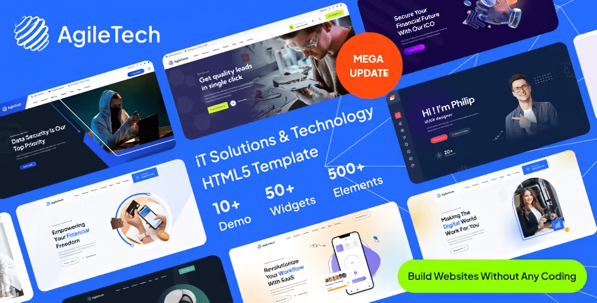 AgileTech - IT Solutions & Technology All Service Agency Html5 Template ...
