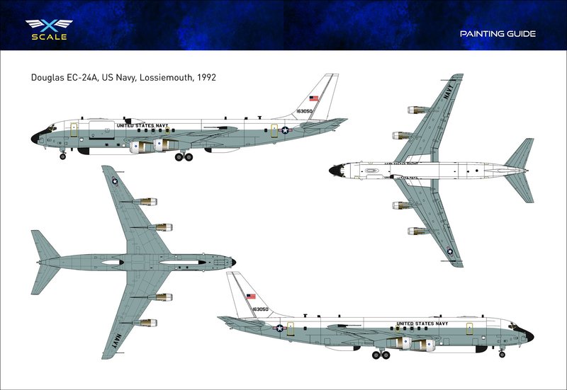 1/144 - Douglas DC-8 by X-Scale Models - DC-8-30/-53 srs & EC-24A ...