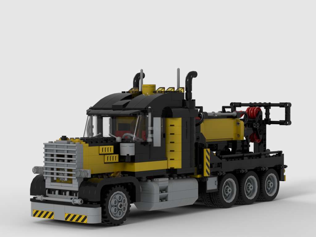 LEGO MOC Rotator Tow Truck with CAT Inline 8 Diesel in Yellow by rayb ...