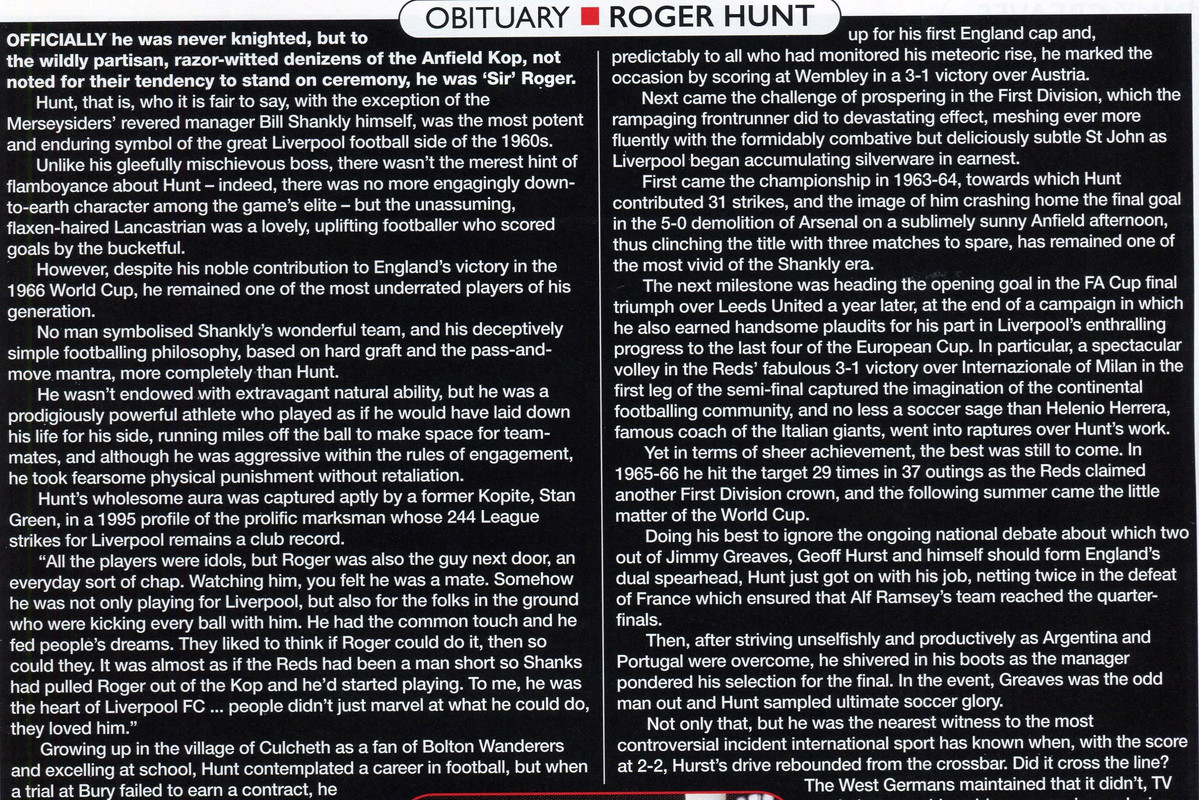 Roger Hunt obituary a — Postimages