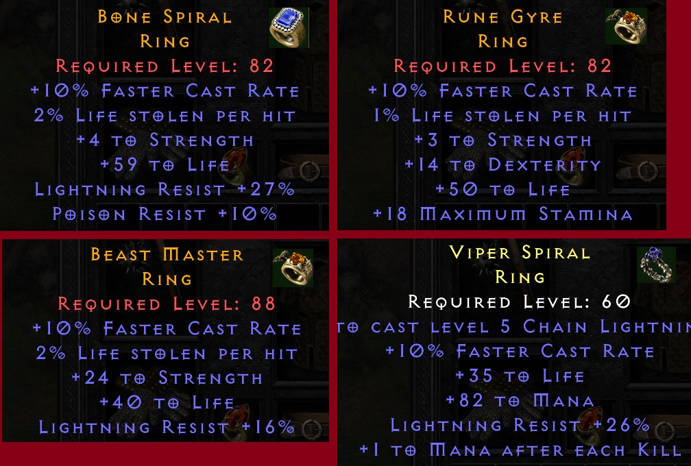 Decent Caster Rings - Topic - d2jsp