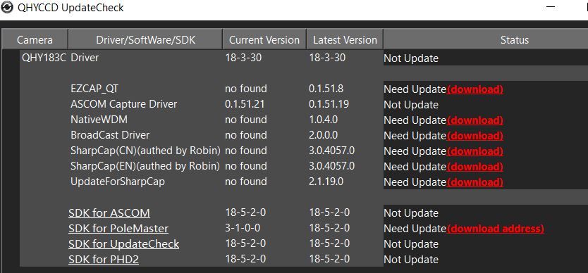QHY183C - bias/darks random minimum ADU value 0 - CCD/CMOS Astro Camera ...