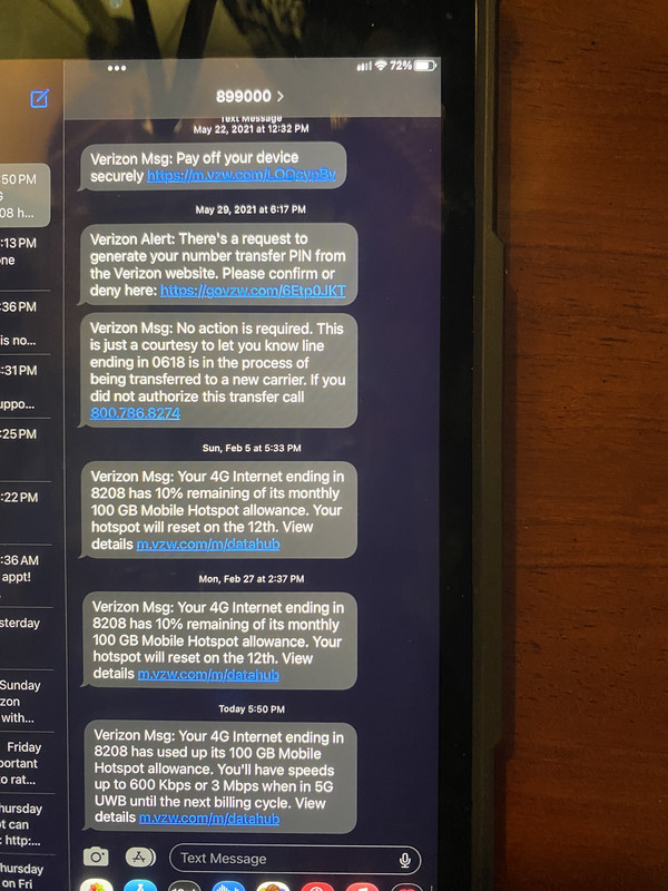 Verizon Trial.. very weird data usage text messages : r/NoContract