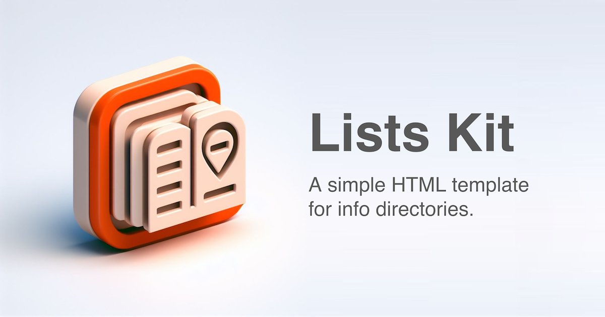 Lists Kit - A plain HTML, CSS, JavaScript boilerplate for making simple ...