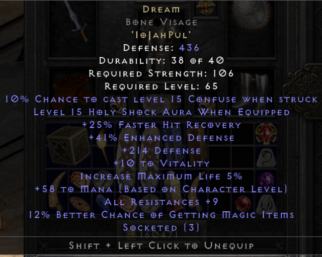 N Dream Base Helmet And Shield Or Rune Words 800fg - Topic - d2jsp