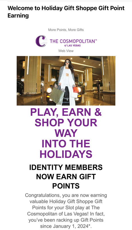 Mgm Holiday Gift Points