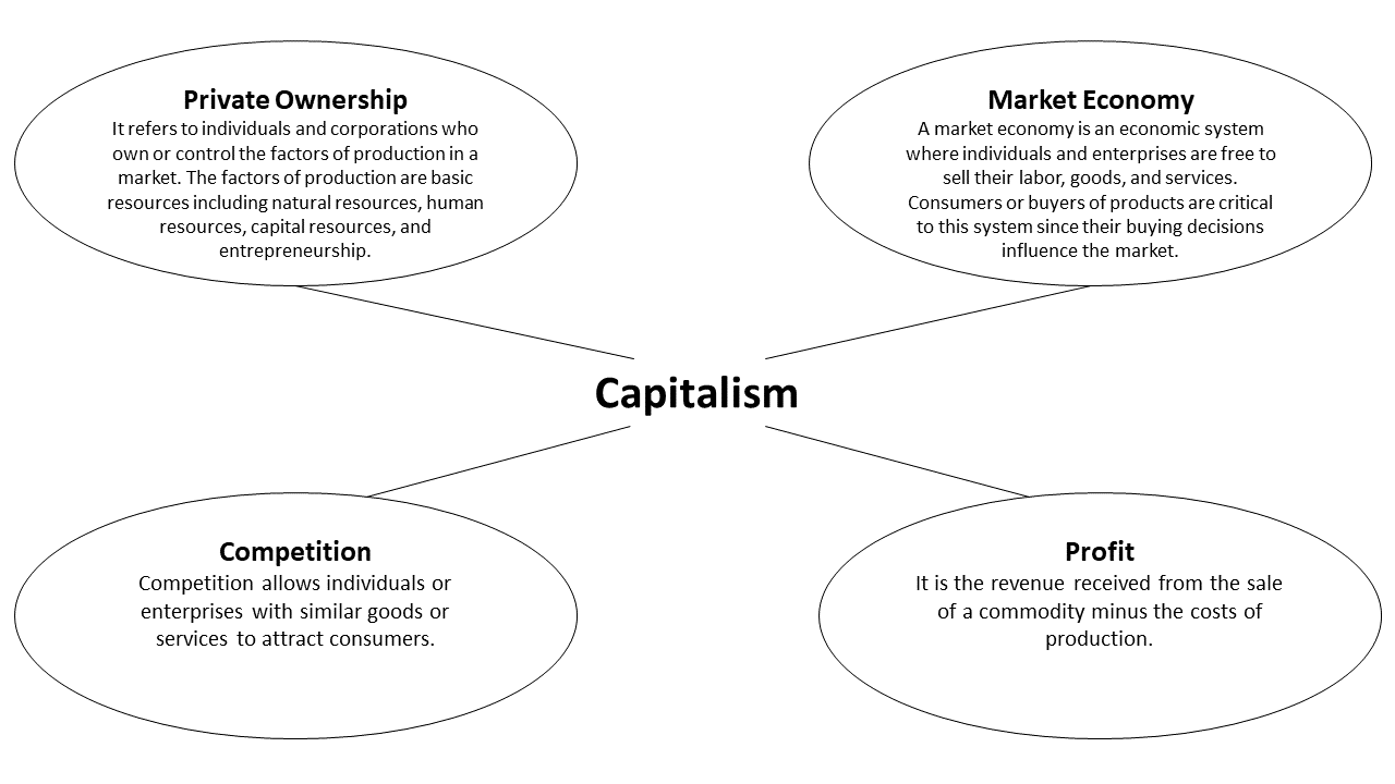 Describe the essential elements of a capitalist economy. | Quizlet
