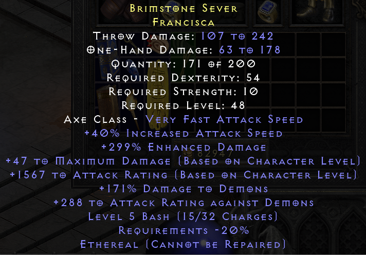 Brimstone Sever - Topic - d2jsp