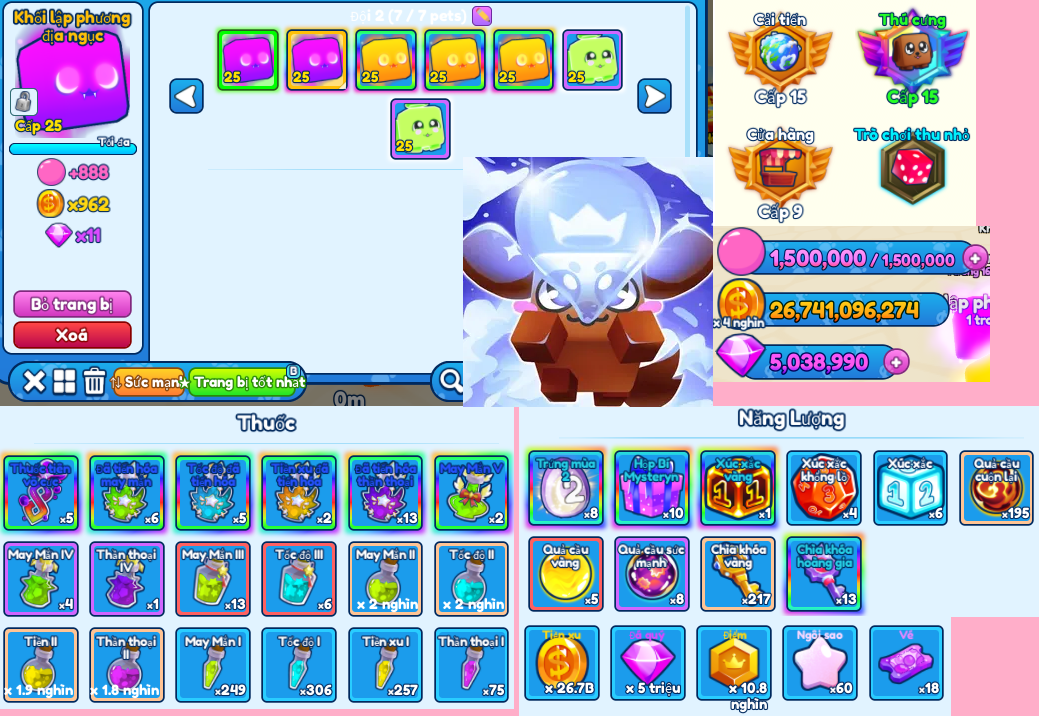 [ 🏆 Bubble Gum Simulator INFINITY ] ACC VIP NHƯ HÌNH CỰC KÌ NHIỀU PET ...