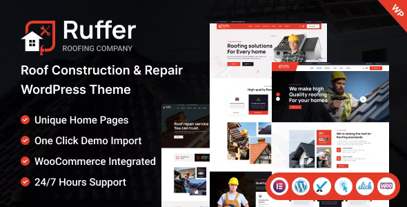 Ruffer - Roof Construction & Repair WordPress Theme – Bliter GPL