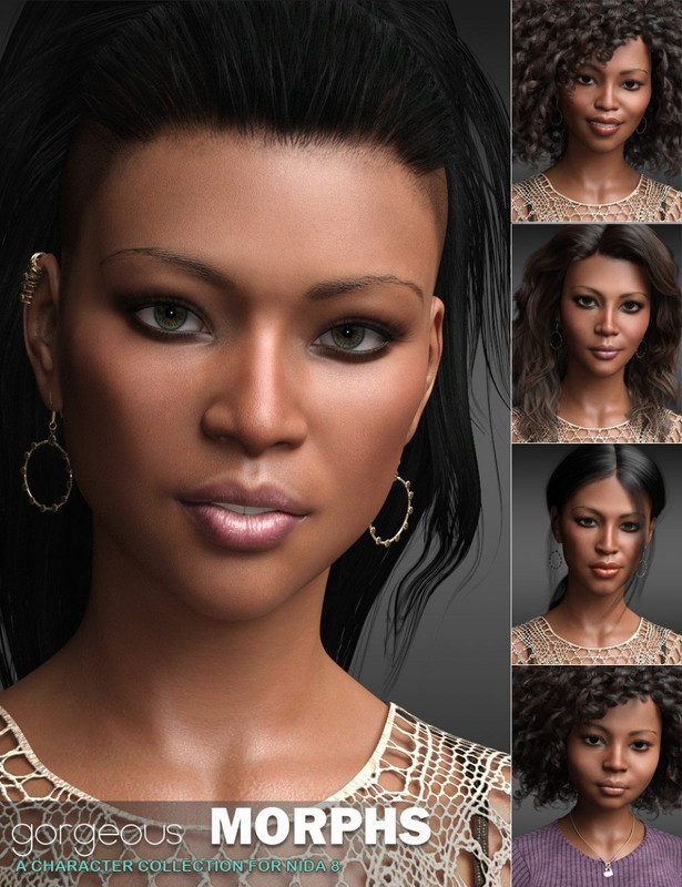 Gorgeous Morphs for Nida 8 » TOPGFX | Daz3d Renderosity Poser 3D Stuff ...