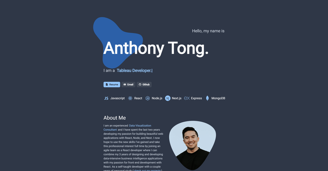 Anthony Tong | Full Stack Developer
