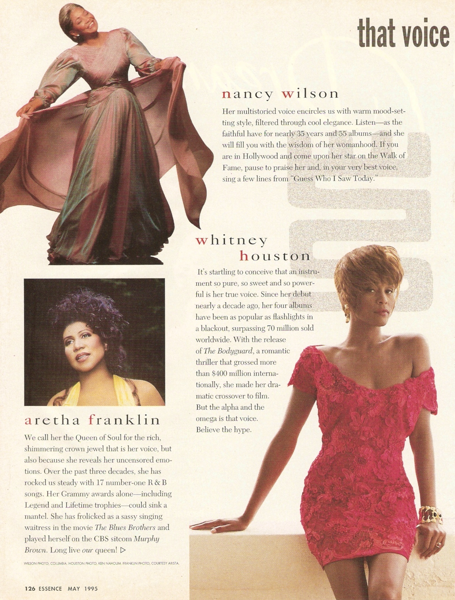 "That Voice" Essence Magazine May 1995 | Lipstick Alley
