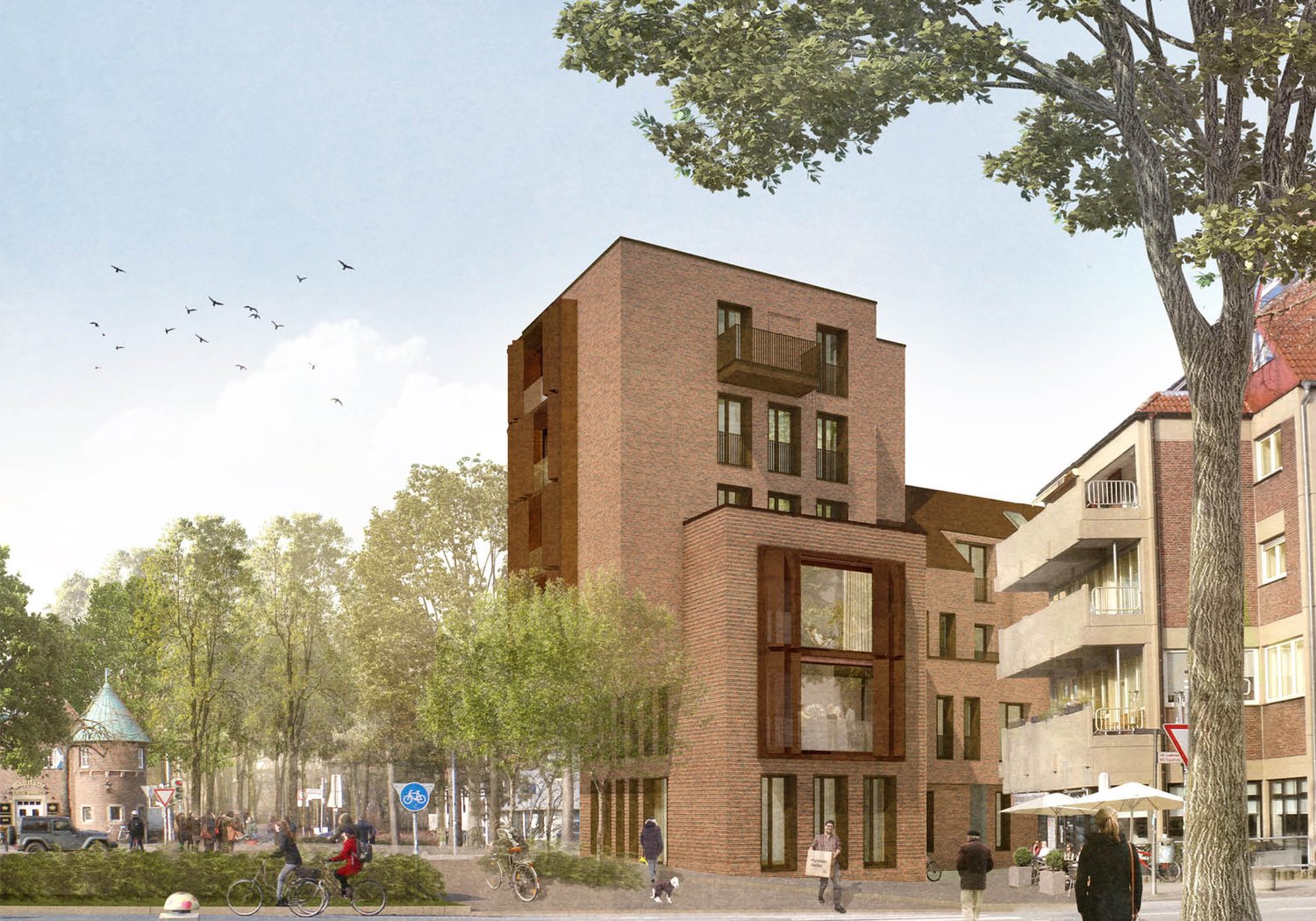 ht architektur aegidiitor muenster wohnen gewerbe staedtebau persp ...