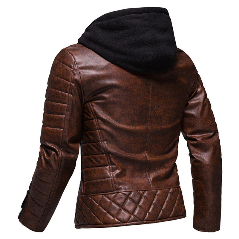 Men’s Vintage Distressed Brown Biker Leather Jacket 3 — Postimages