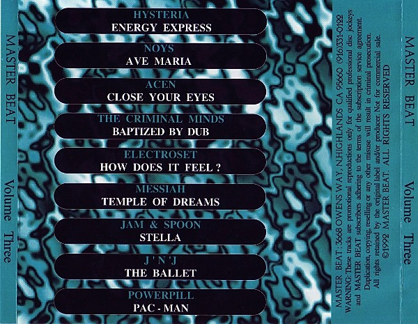 25/01/2023 - Various – Master Beat Volume Three (CD, Compilation, Promo ...