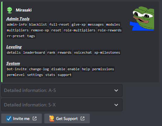 Mirasaki | Discord Bots