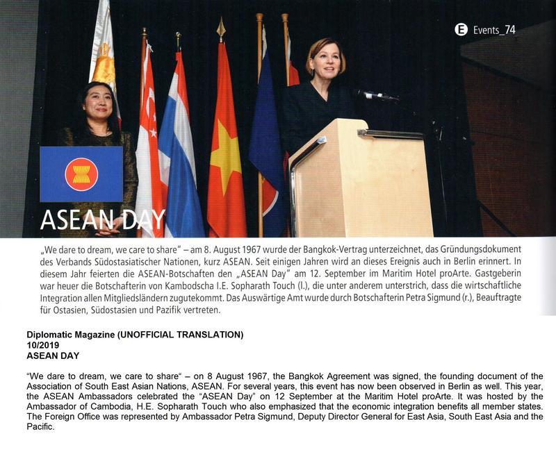 ASEAN DAY on Diplomatic Magazine 10/2019 Publication - News From ...