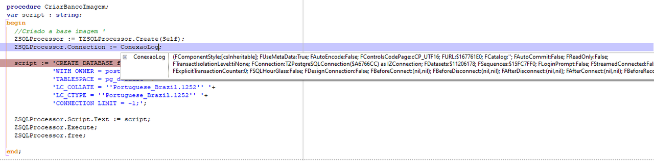 Create Database error - cannot run inside a transaction block - Zeoslib Portal