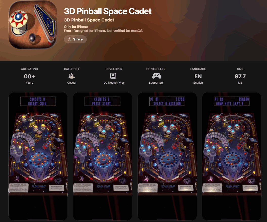 (iOS) Tựa game 3D Pinball huyền thoại thời Windows XP trị giá $3.99 ...