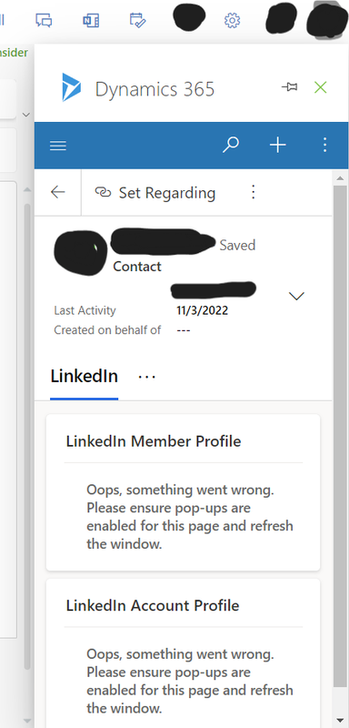 CRM intergration in Outllok Web not working, any idea? : r/sysadmin
