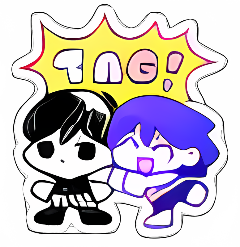 Omori and Kel Sticker ( Tag) downupscale — Postimages