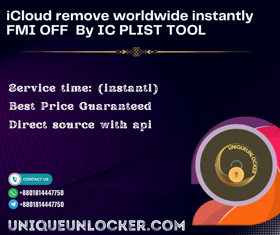 iCloud remove worldwide instantly FMI OFF By IC PLIST TOOL - GSM-Forum